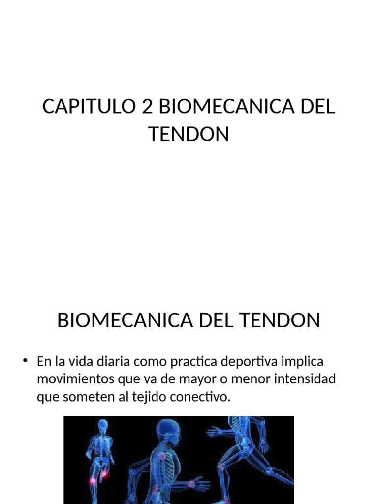 CAPITULO 2 BIOMECANICA DEL TENDON | PDF