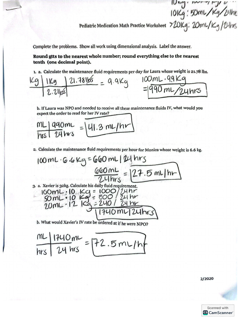 Pediatric Medication Math PractiCE | PDF