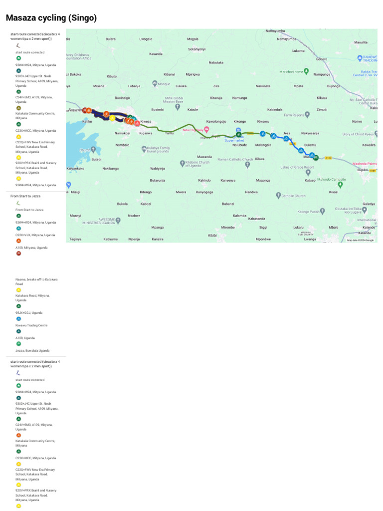Masaza Cycling (Map) | PDF
