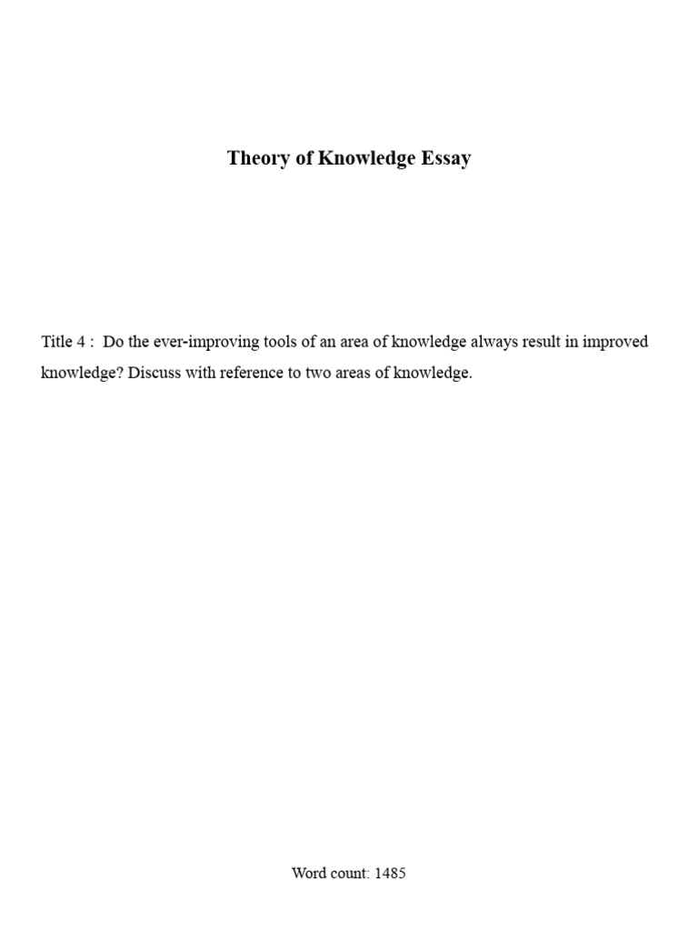 TOK_first_draft (1) | PDF | Knowledge | Spectroscopy