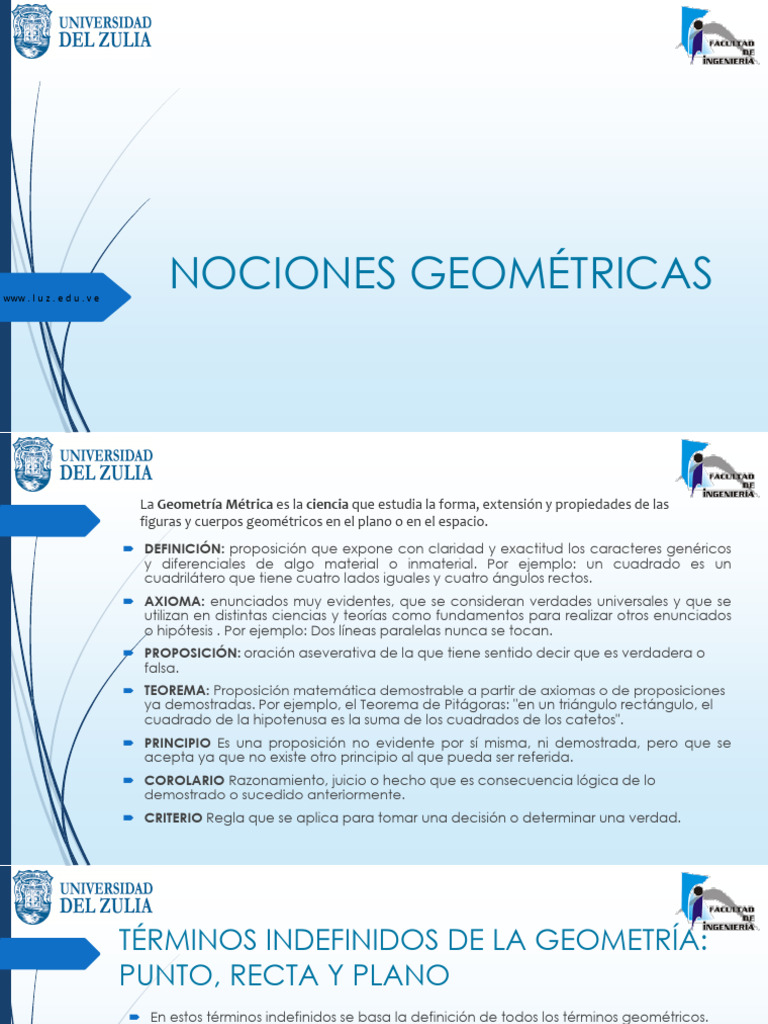 Clase 1. Nociones Geometricas | PDF | Ángulo | Geometría
