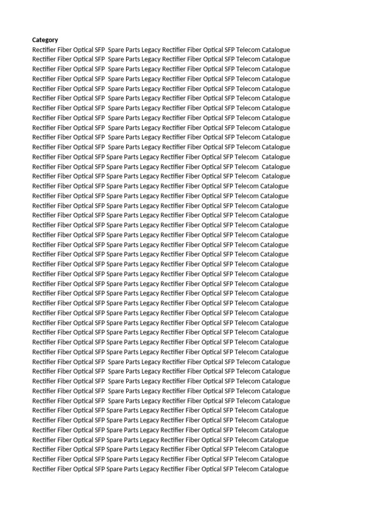 Rectifier Fiber Optical SFP Spare Parts Legacy Rectifier Fiber Optical ...