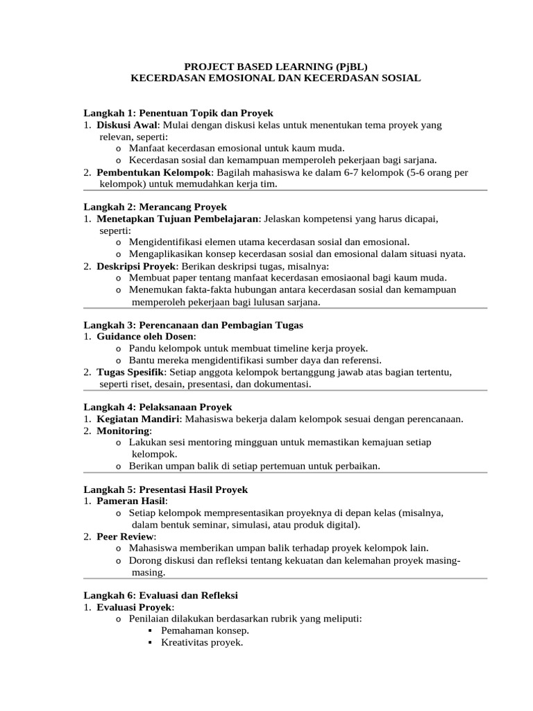 Project Based Learning | PDF