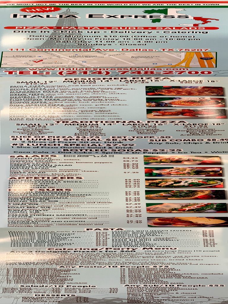 Italia Express Menu 2 | PDF