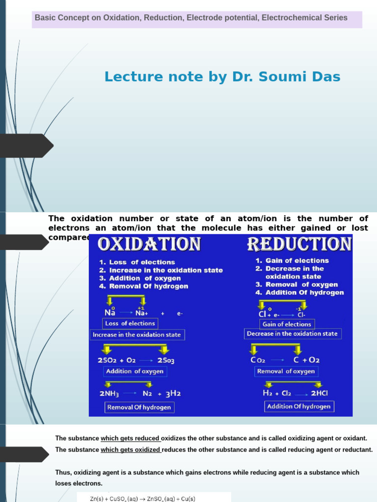 Oxidation Reduction SD 1 | PDF | Redox | Electrochemistry