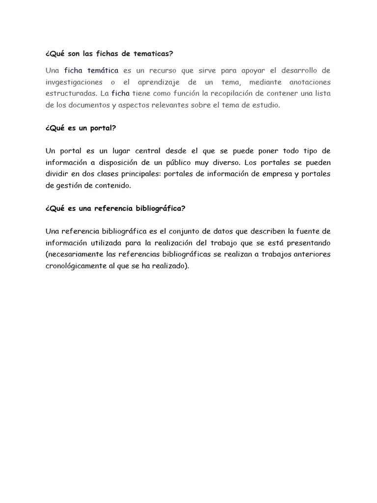 ¿Qué Son Las Fichas de Tematicas | PDF