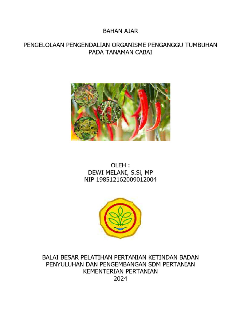 Bahan Ajar Pengendalian OPT Cabai (Blended) | PDF