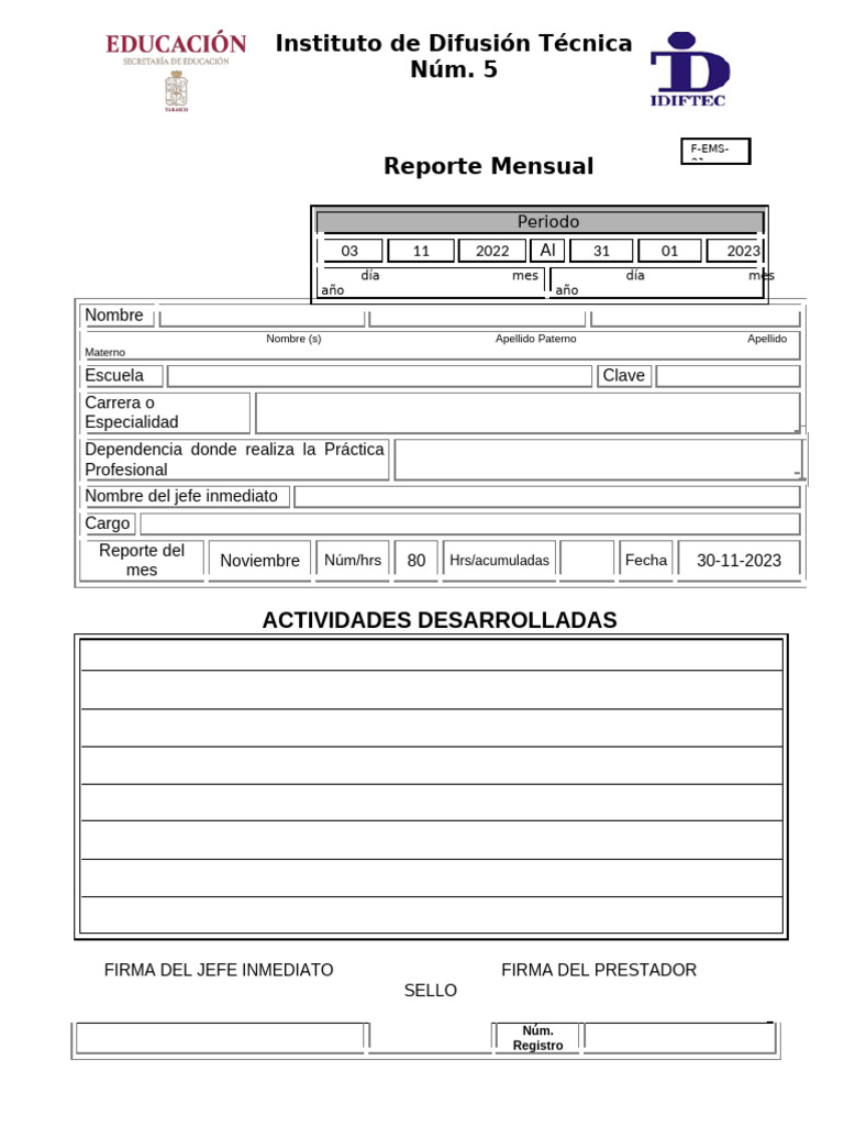 Reporte Mensual Pp2022 | PDF