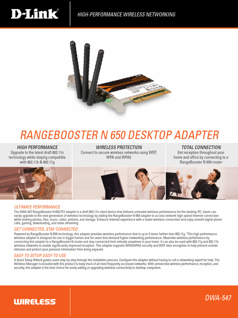 DWA-547 RangeBooster N 650 Adapter | PDF | Ieee 802.11 | Wi Fi