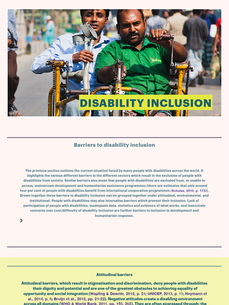Disability Inclusion | PDF | Disability | World Health Organization