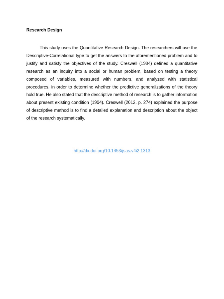 Descriptive-Correlational Research Design | PDF