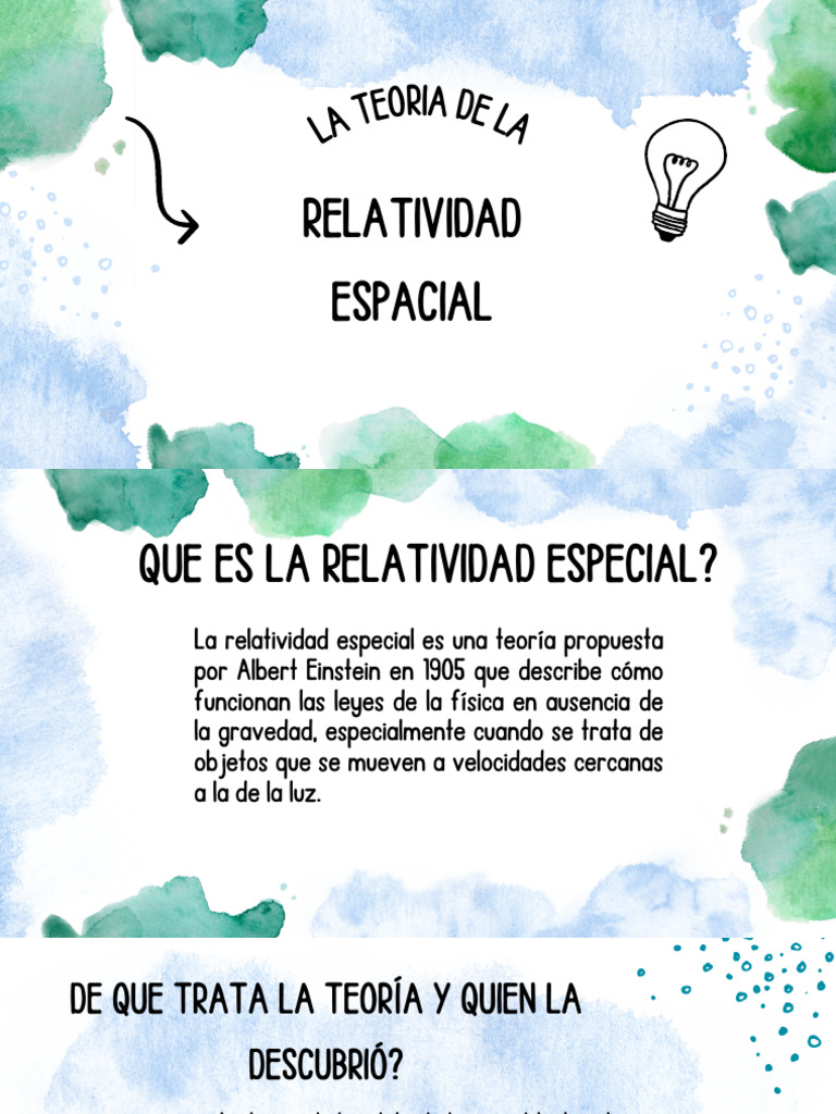 Relatividad Especial: Conceptos Clave | PDF | Física | Teoría de la ...