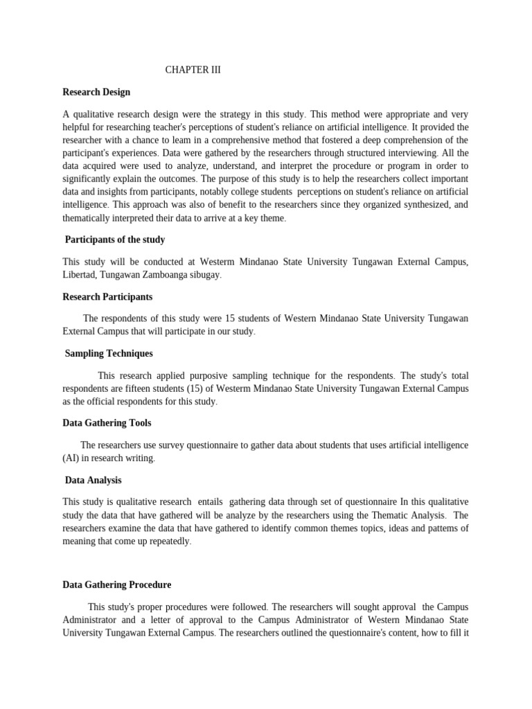 CHAPTER 3 - Revised | PDF | Qualitative Research | Data