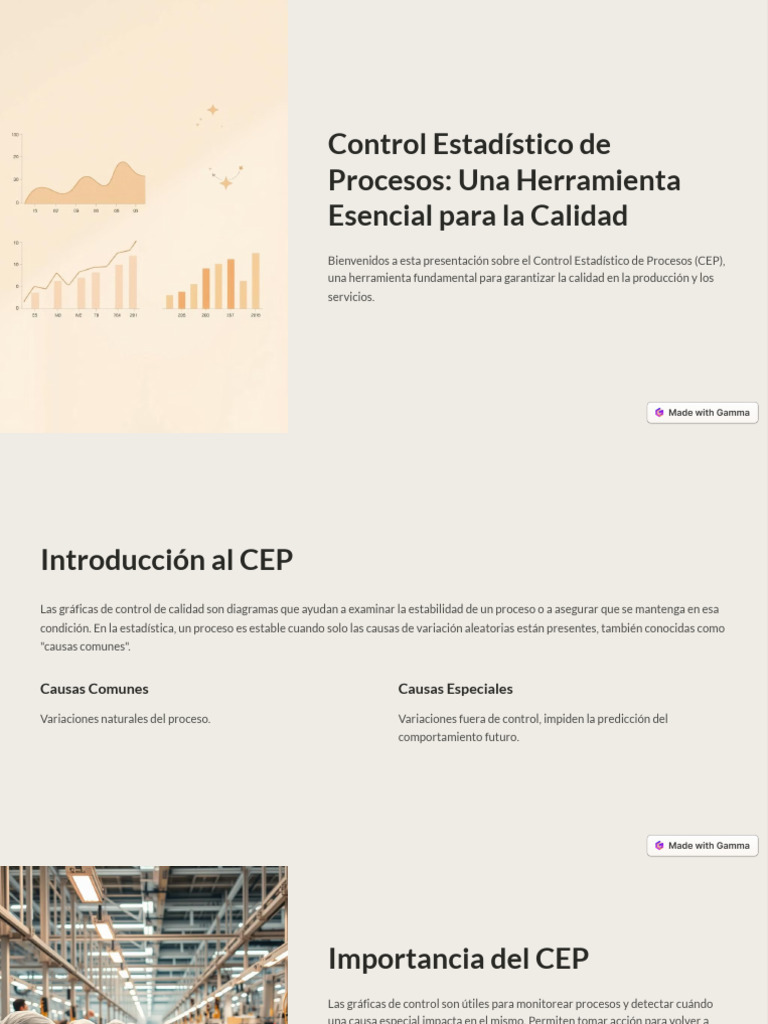Control Estadístico de Procesos | PDF | Estadísticas