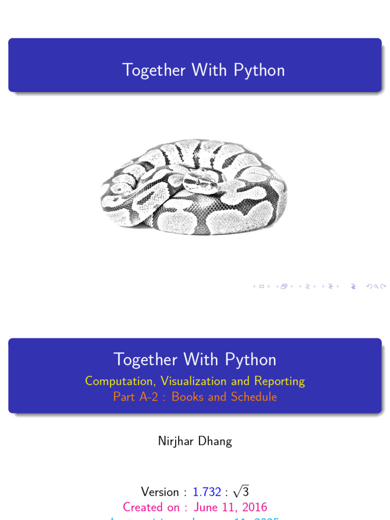 Lecture TWP Python A02 1a General Books and Schedule | PDF