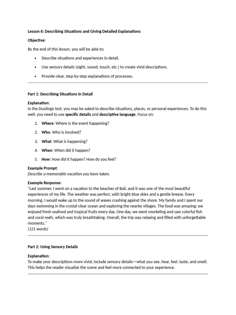 English Preparation Writing Lesson 6 A1-A2 | PDF | Cakes