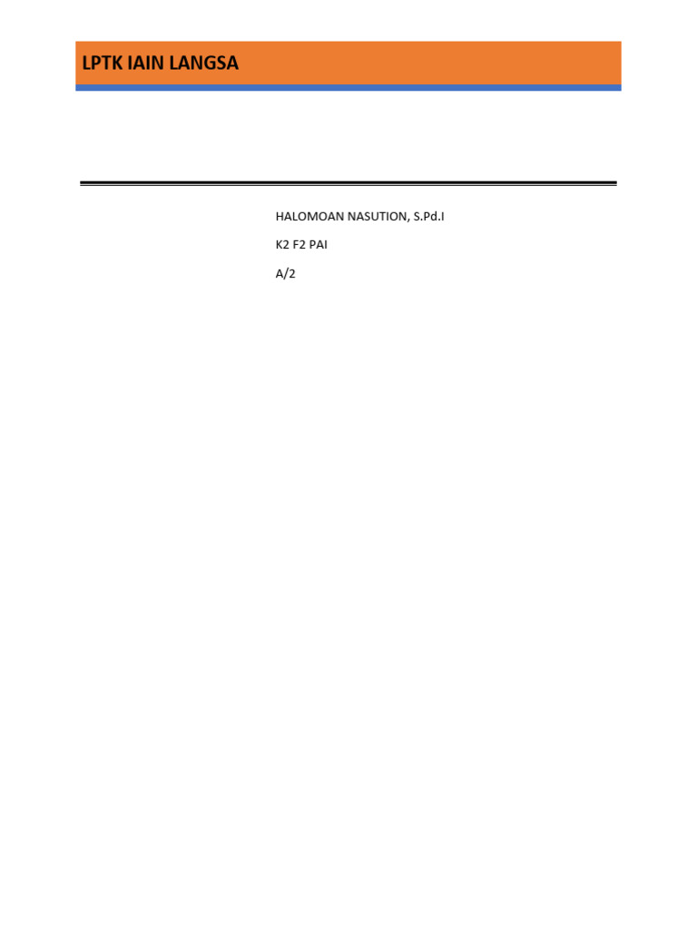 Modul Ajar DBL HALOMOAN | PDF