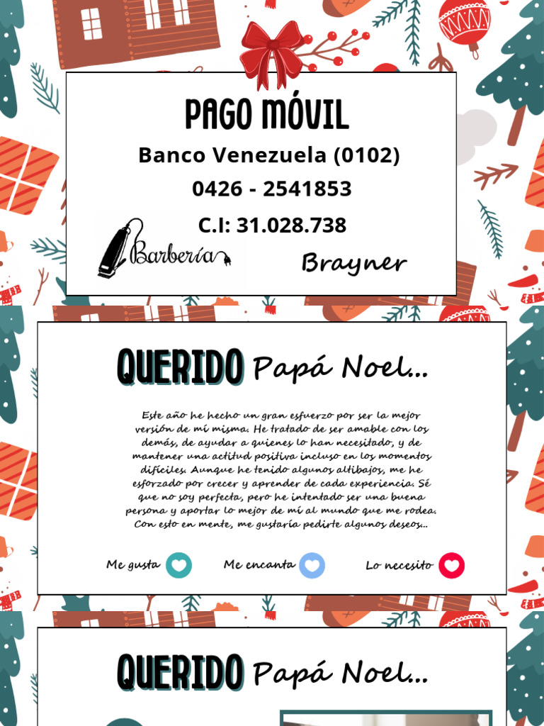 Carta de deseos navideños de Catalina | PDF | Papá Noel