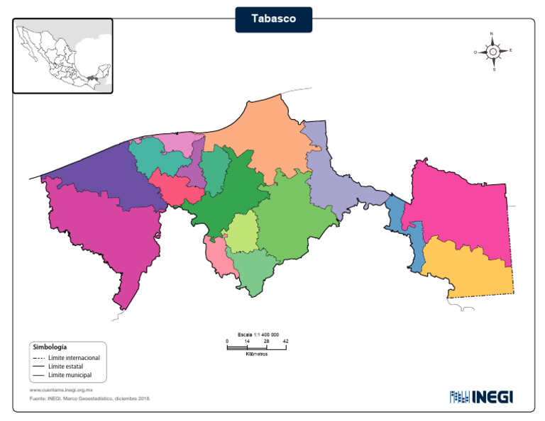 Mapa de Municipios de Tabasco | PDF