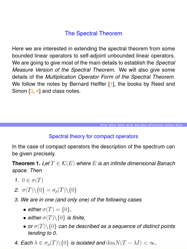 Lecture-Spectral Theorem | PDF | Applied Mathematics | Mathematics