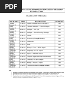 Updated CSEC Timetable 2025 | PDF