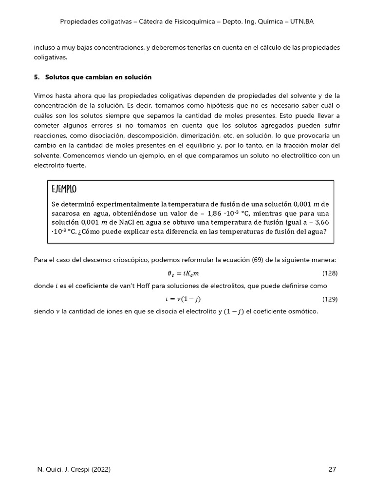 unidad 5 Eq quimico 2P | PDF | Electrólito | Concentración