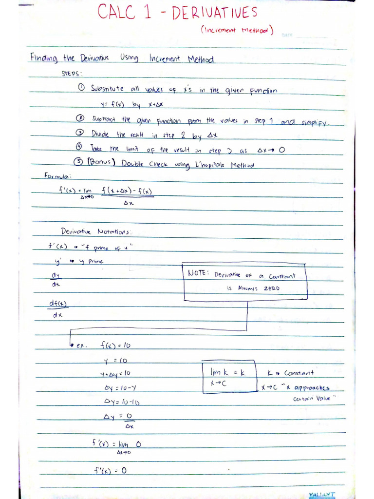 Calc Increment Method Reviewer | PDF