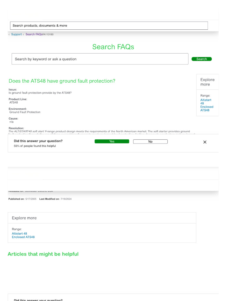 Ground Fault ATS48 UL | PDF