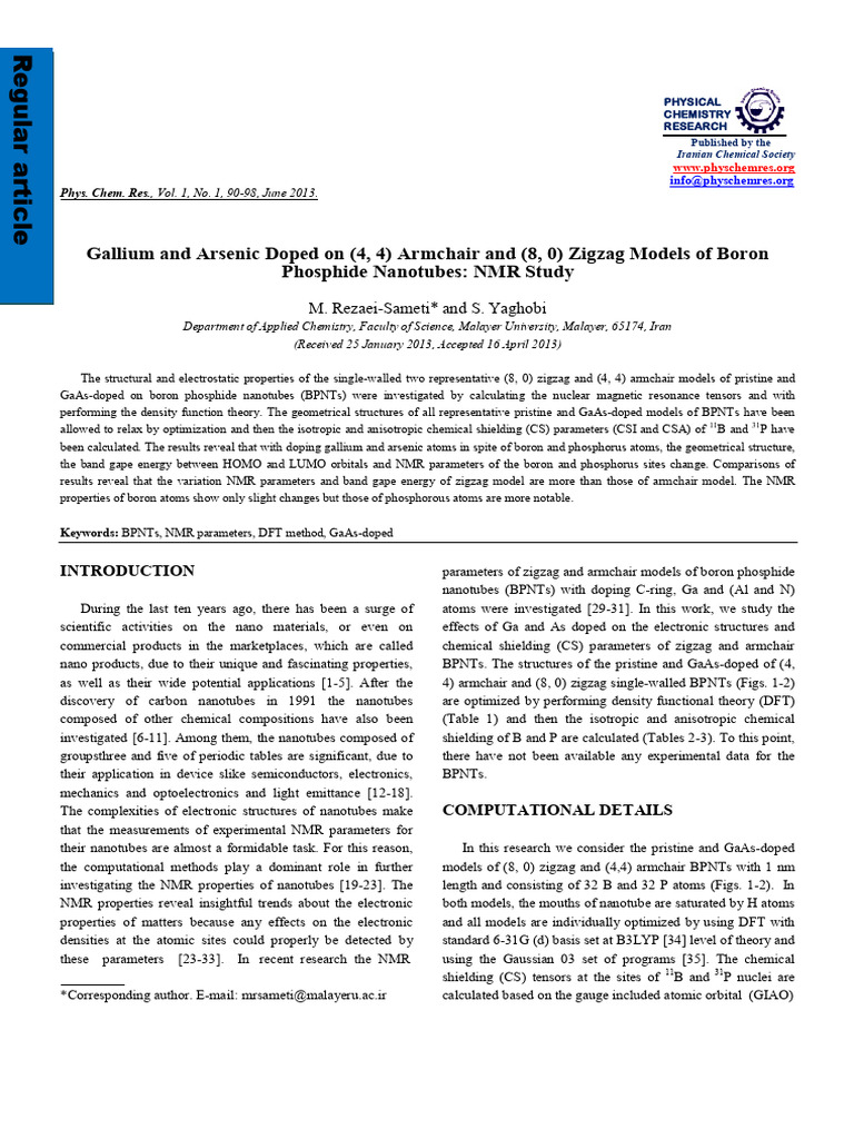 PCR Volume 1 Issue 1 Pages 90-98 | PDF | Carbon Nanotube | Nuclear ...