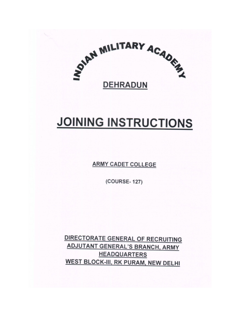 Joining Instruction Acc 127 Course | PDF