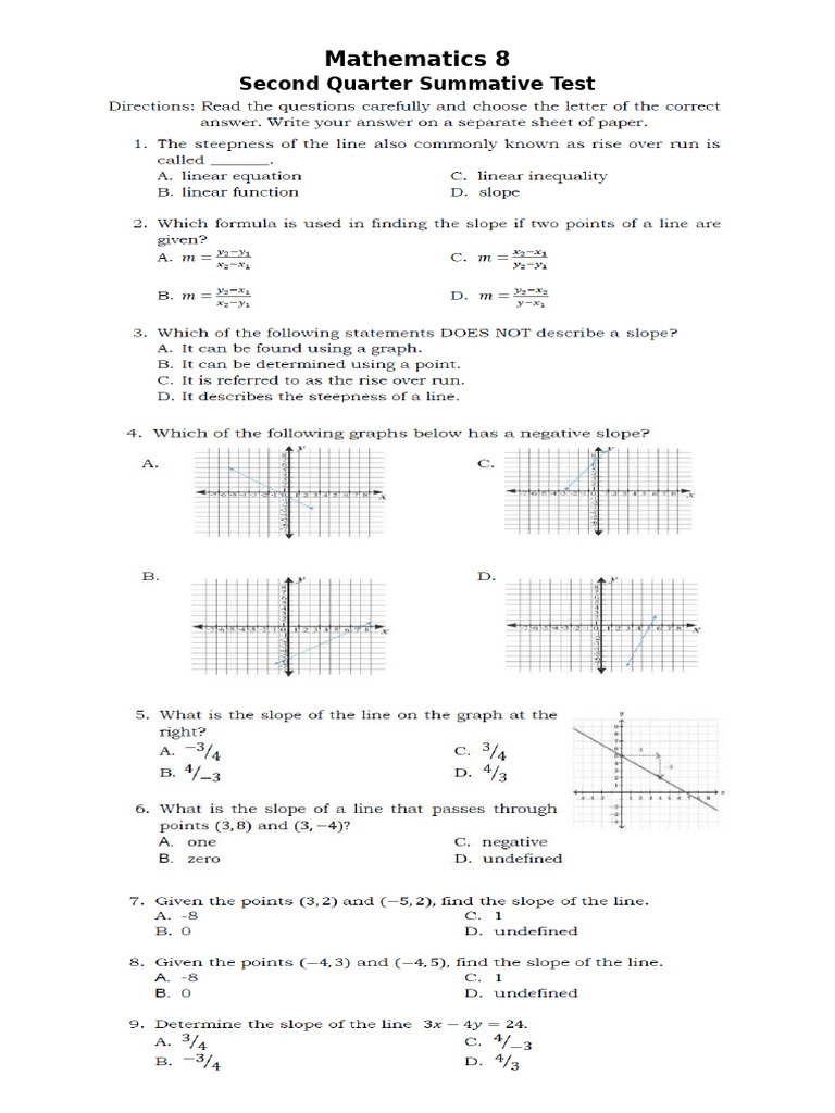 2nd QTR Summative Test | PDF