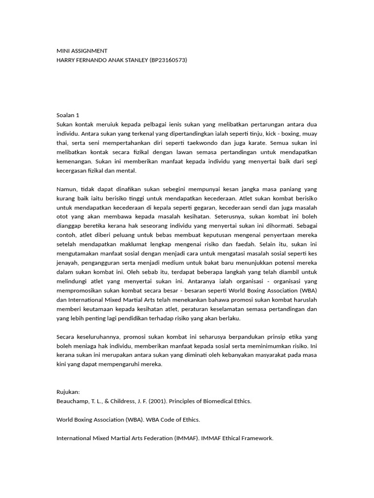 Mini Assignment | PDF