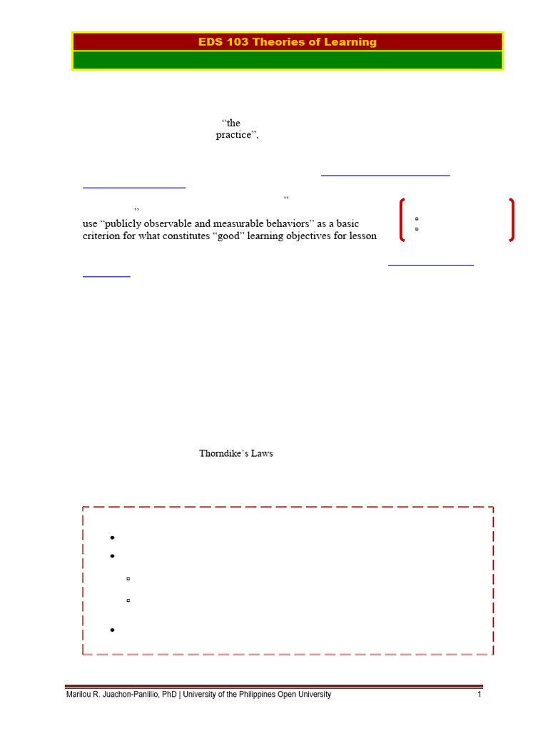 Module 3 Behavioral Theories 2022 | PDF | Reinforcement | Classical ...