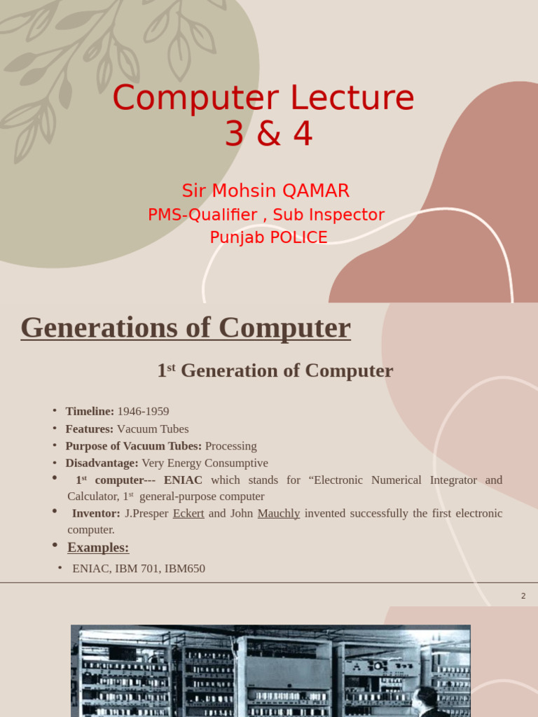 Computer Lecture 3 & 4..MOHSIN QAMAR | PDF | Central Processing Unit ...