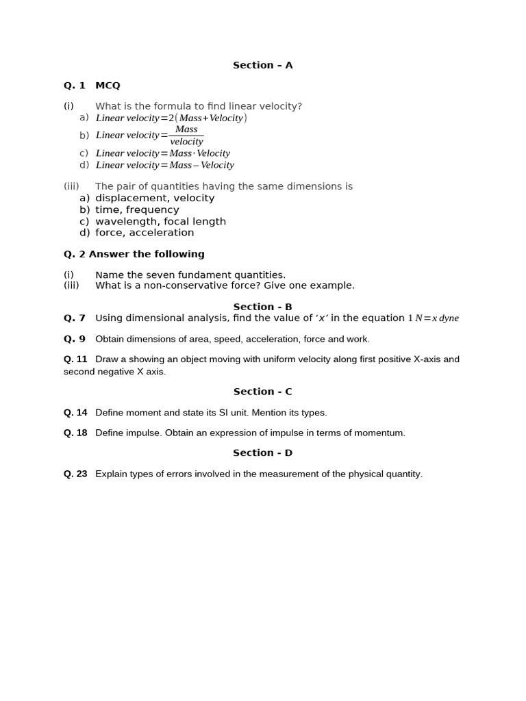 Changes 11 T1 Physics 2024-25 | PDF