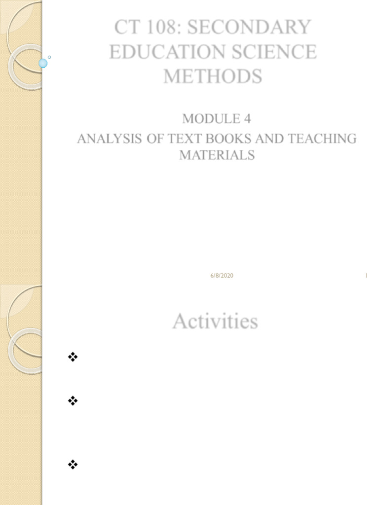 CT 108 MODULE 4 | PDF | Curriculum | Teachers