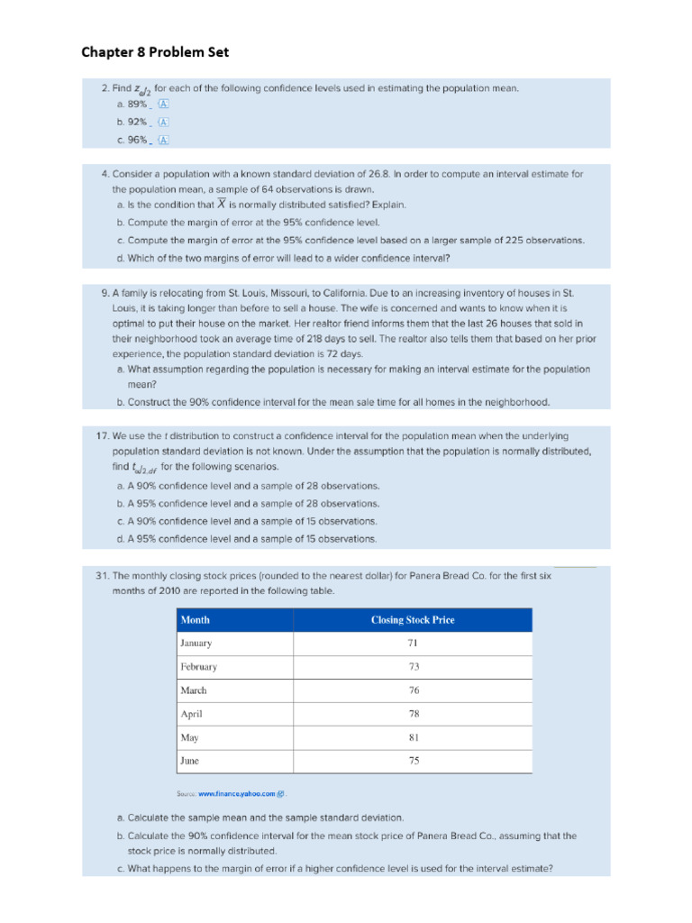 Chapter 8 Problem Set | PDF