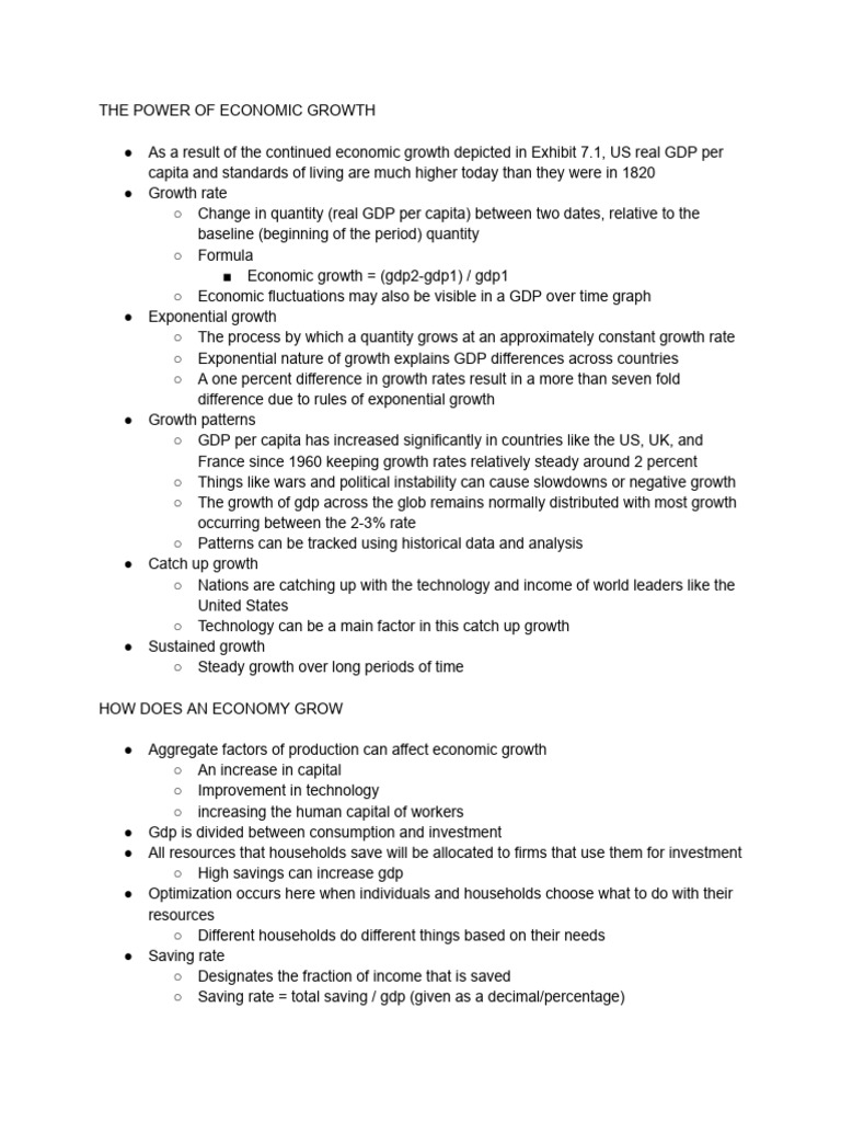 Chapter 7 - Economic Growth | PDF | Economic Growth | Gross Domestic ...