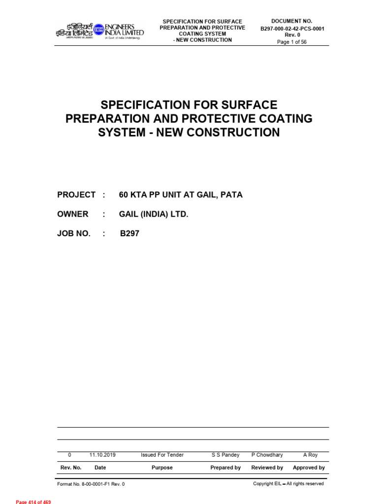 EIL Specification Painting | PDF | Paint | Specification (Technical Standard)
