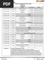 TimeTable - Grade 9 | PDF