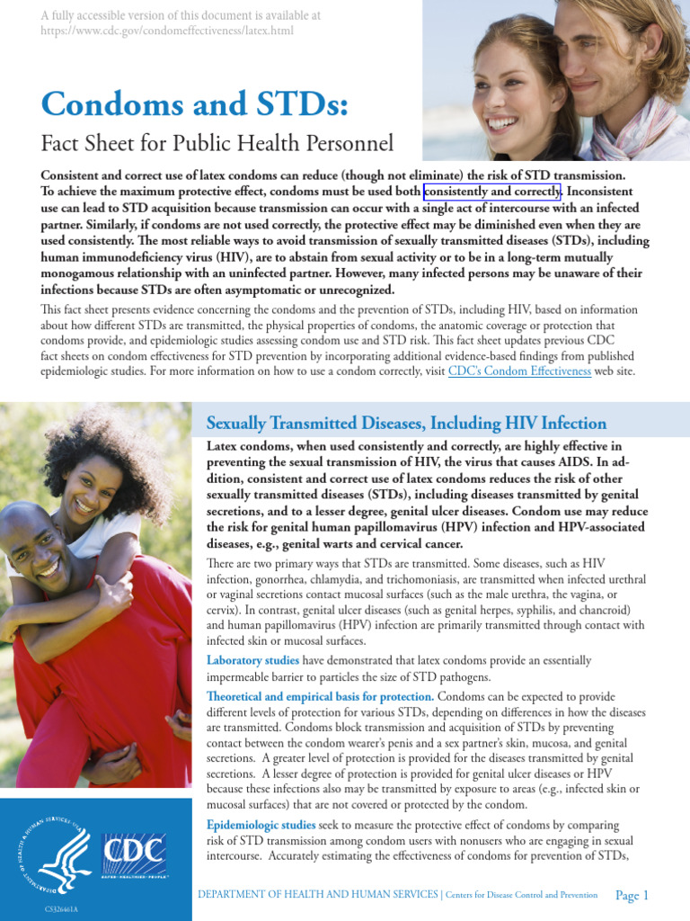 condoms_and_stds | PDF | Sexually Transmitted Infection | Gynaecologic Disorders