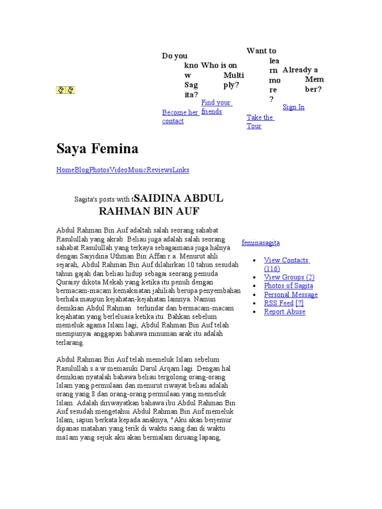 10 Sahabat Syurga | PDF