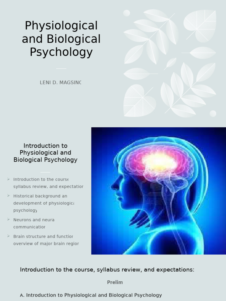 SY24 25 - Physio and Bio Psych wk1 | PDF | Brain | Psychology
