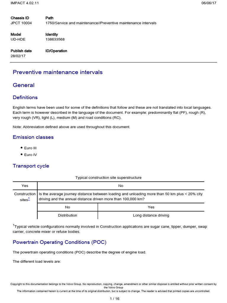 Preventive Maintenance Intervals | PDF | Motor Oil | Fuel Economy In ...