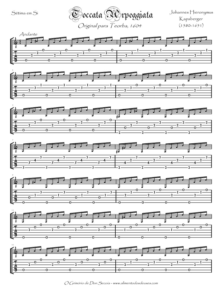 1 - Kapsberger - Toccata Arpeggiata | PDF
