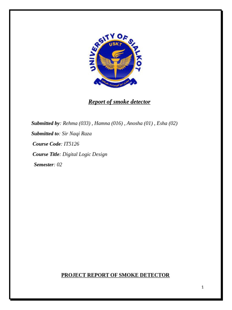Smoke Detector Report | PDF | Arduino | Fire Safety