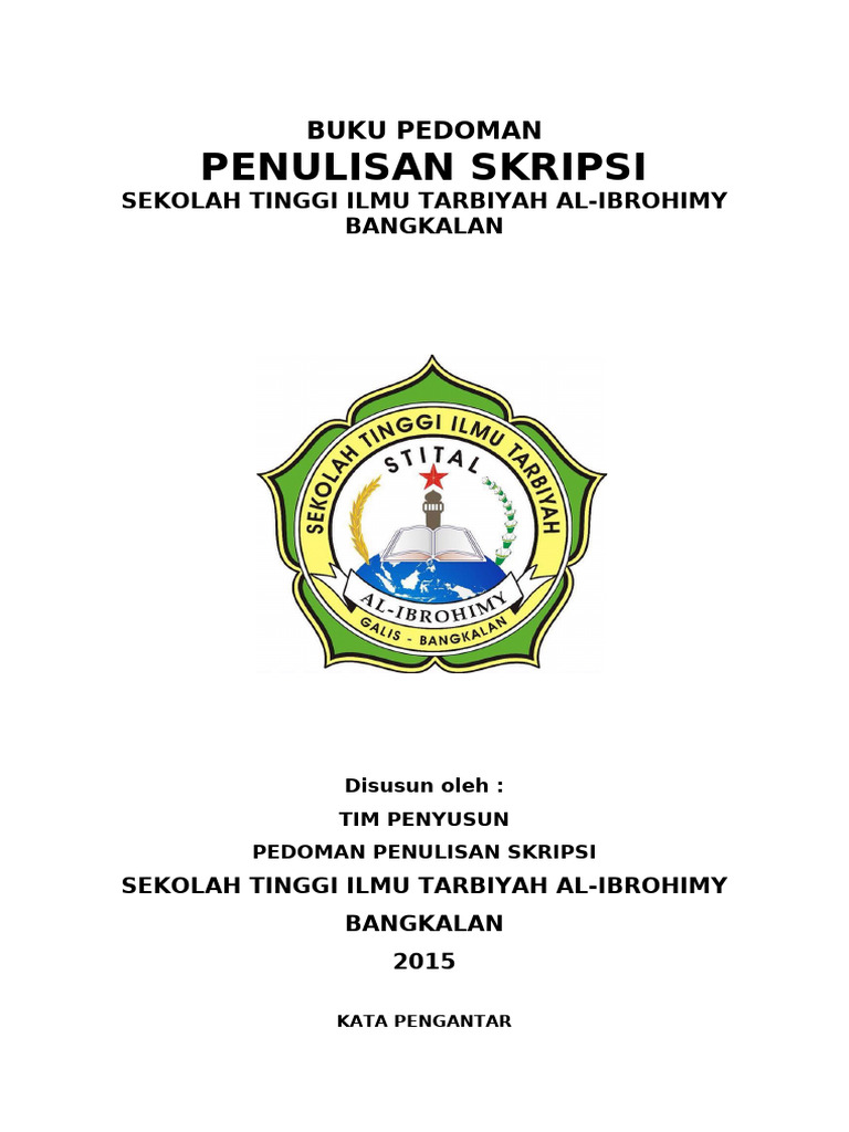 PEDOMAN PENULISAN SKRIPSI STITAL | PDF