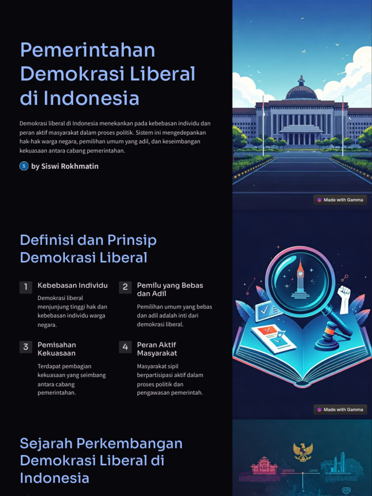 Demokrasi Liberal di Indonesia: Prinsip dan Tantangan | PDF
