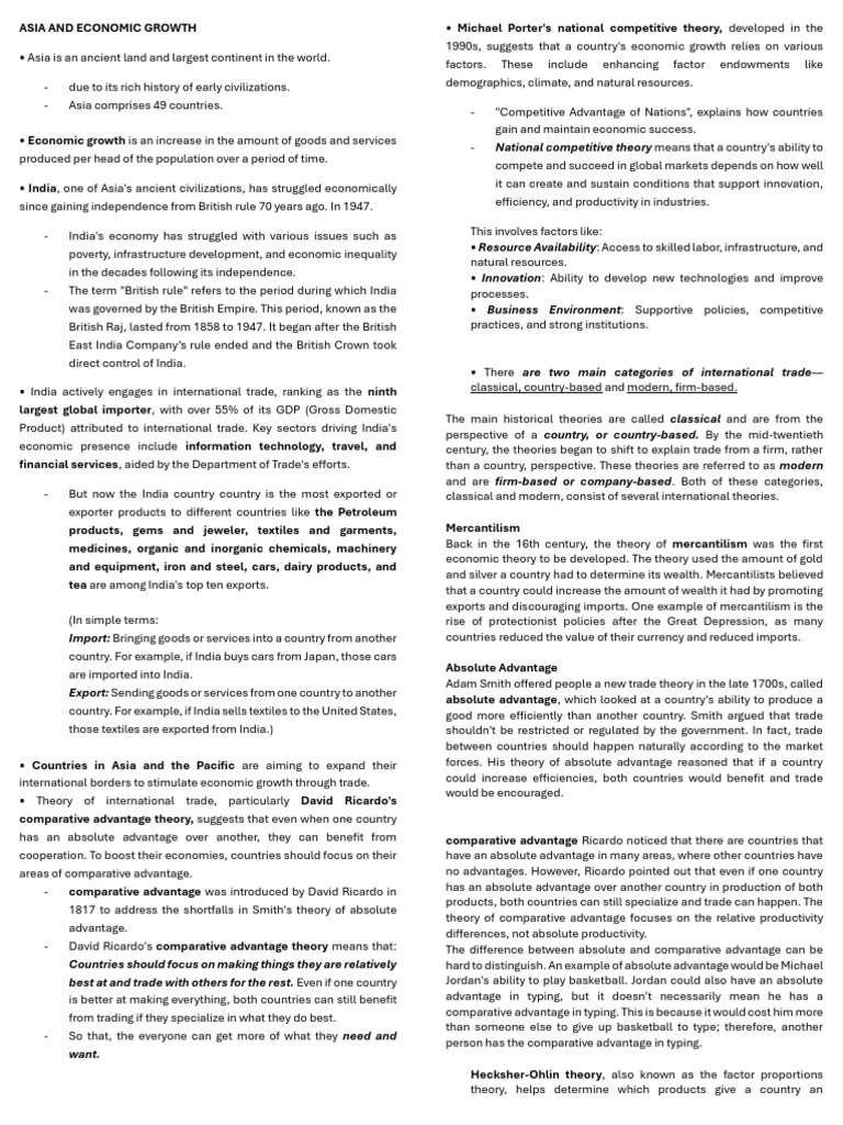Asia's Economic Growth Dynamics | PDF | Mercantilism | Comparative ...