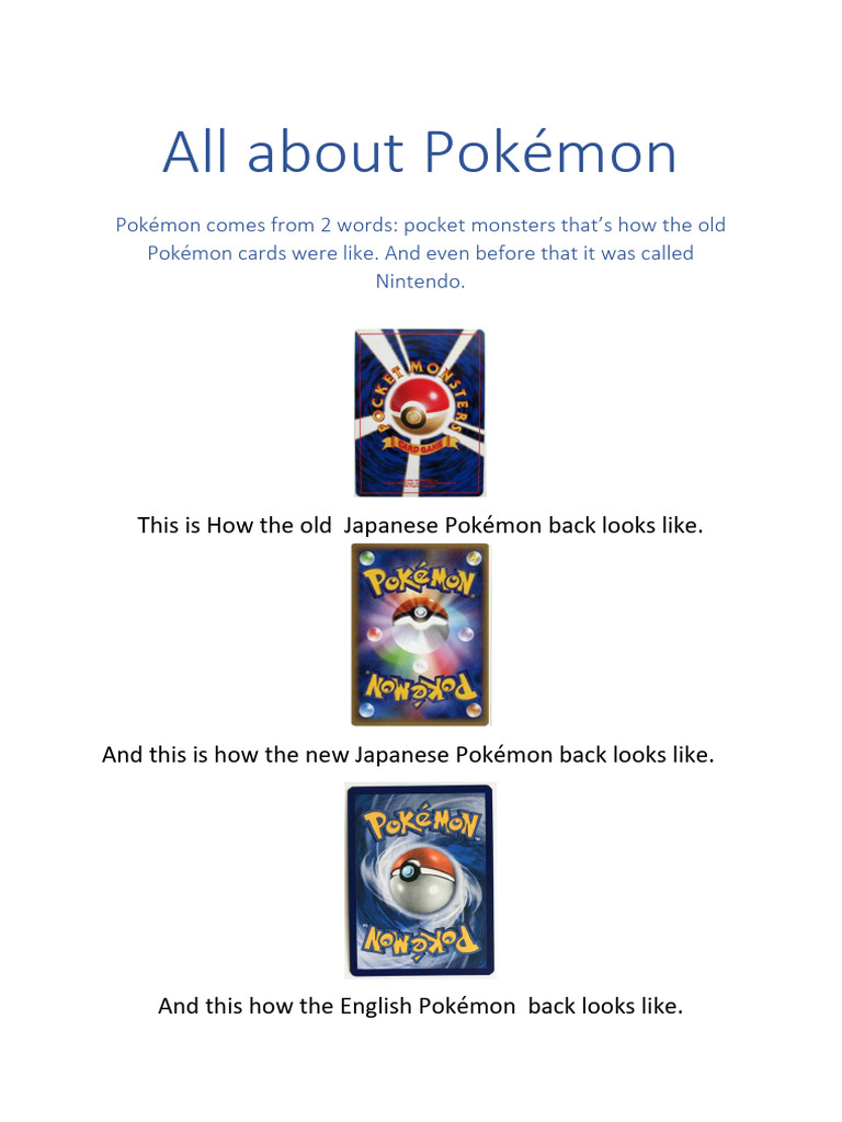 All About Pokémon | PDF